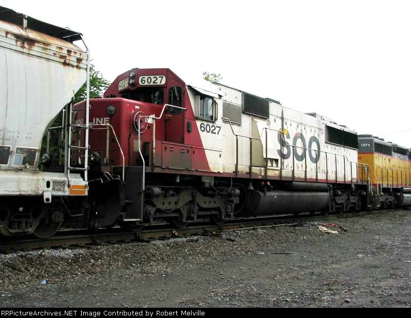 SOO 6027 (SD60) eastbound at CP 382